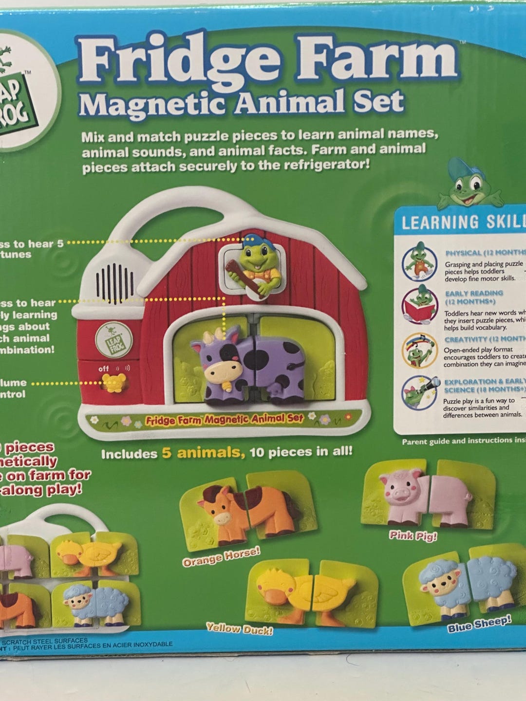 Leapfrog Fridge Farm Magnetic Animal Set Rare Item - Etsy