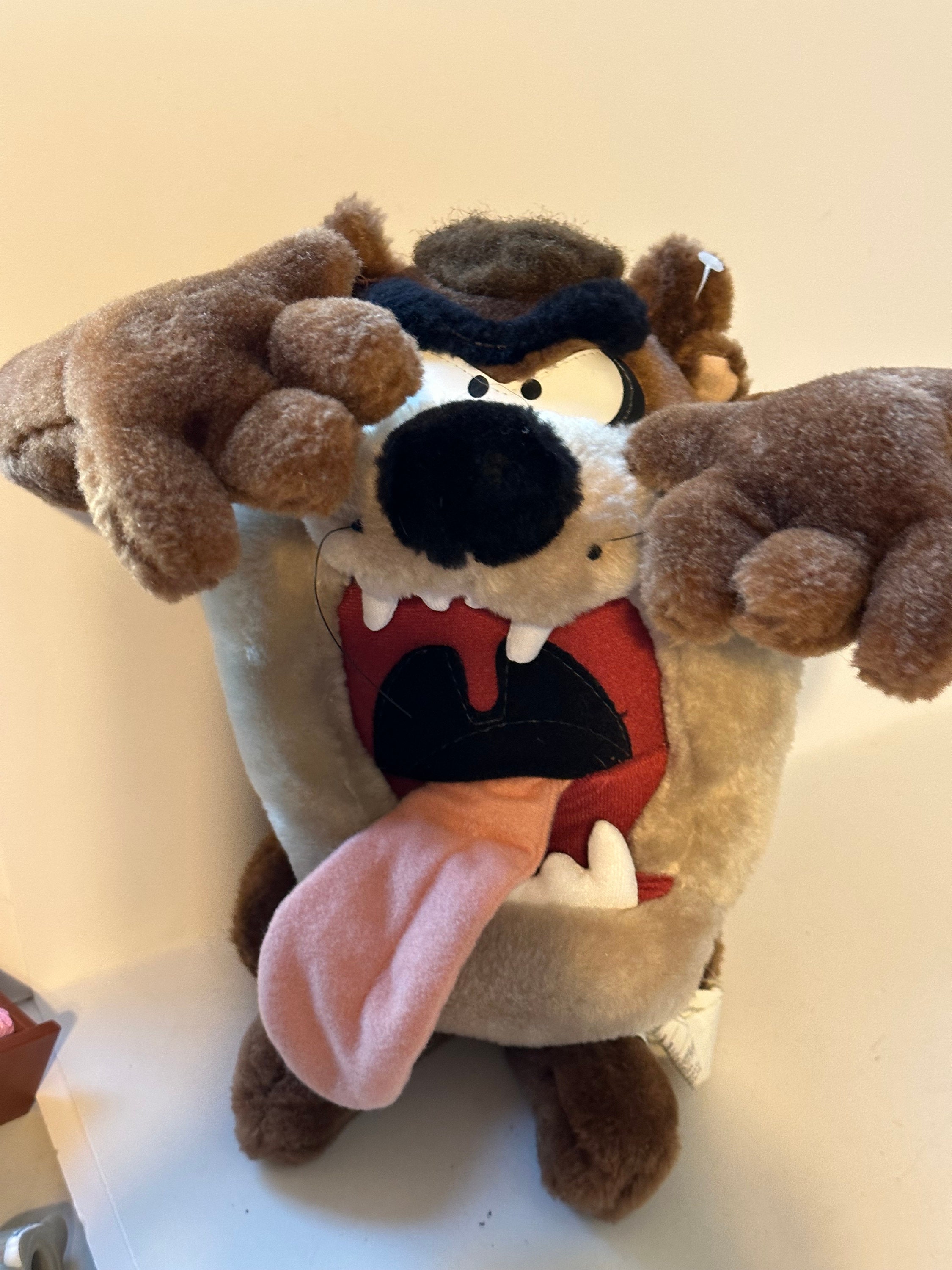 Vintage Looney Tunes Plush Stuffed Animal Taz Tasmanian Devil Arms ...