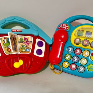 Musical Animal Sounds Farm House and Simba ABC Telephone - Etsy