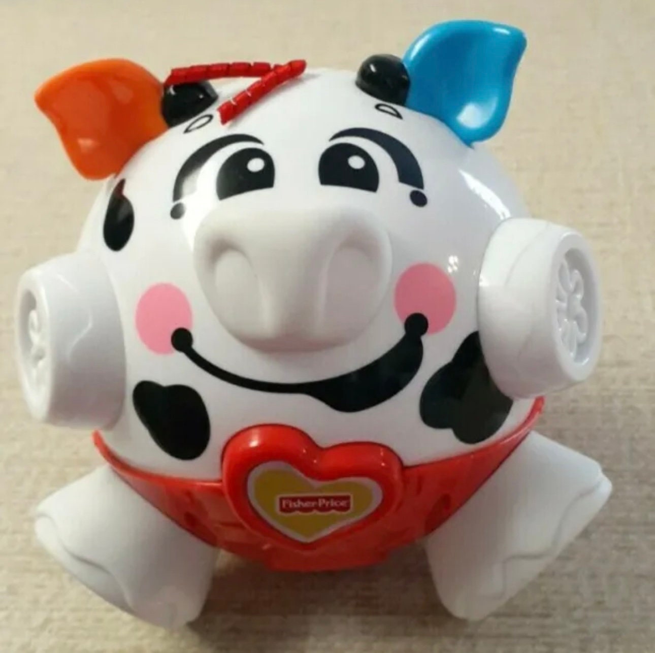 Price Mattel Cow Bumble Ball Play Toy *bounce & Moo/giggle Sound ...