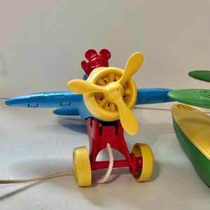 Green Toys Mickey Mouse in Airplane and Green and Yellow Sea Plane - Etsy