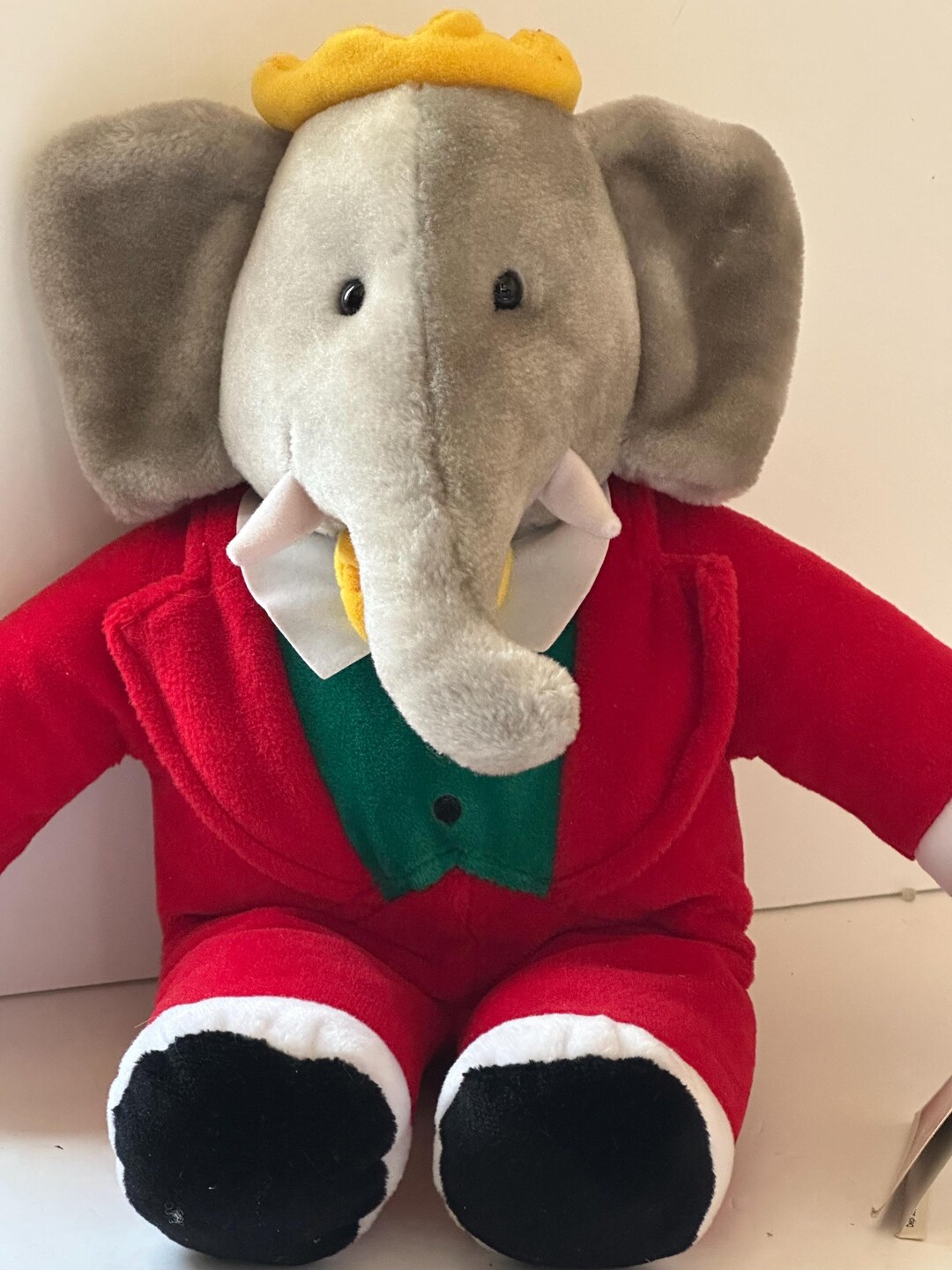 Vintage Babar Elephant Plush Doll 15" Bullock's Exclusive by Gund 1991 ...