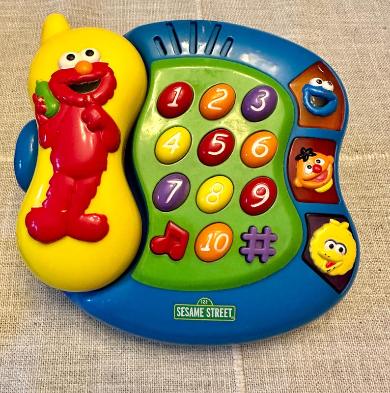 Vintage Sesame Street Elmo Phone HTF - Etsy