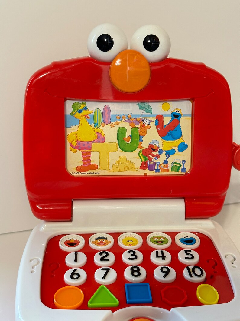 Vintage Sesame Street Elmos Learning Fun With 1 Double Sided Card ...