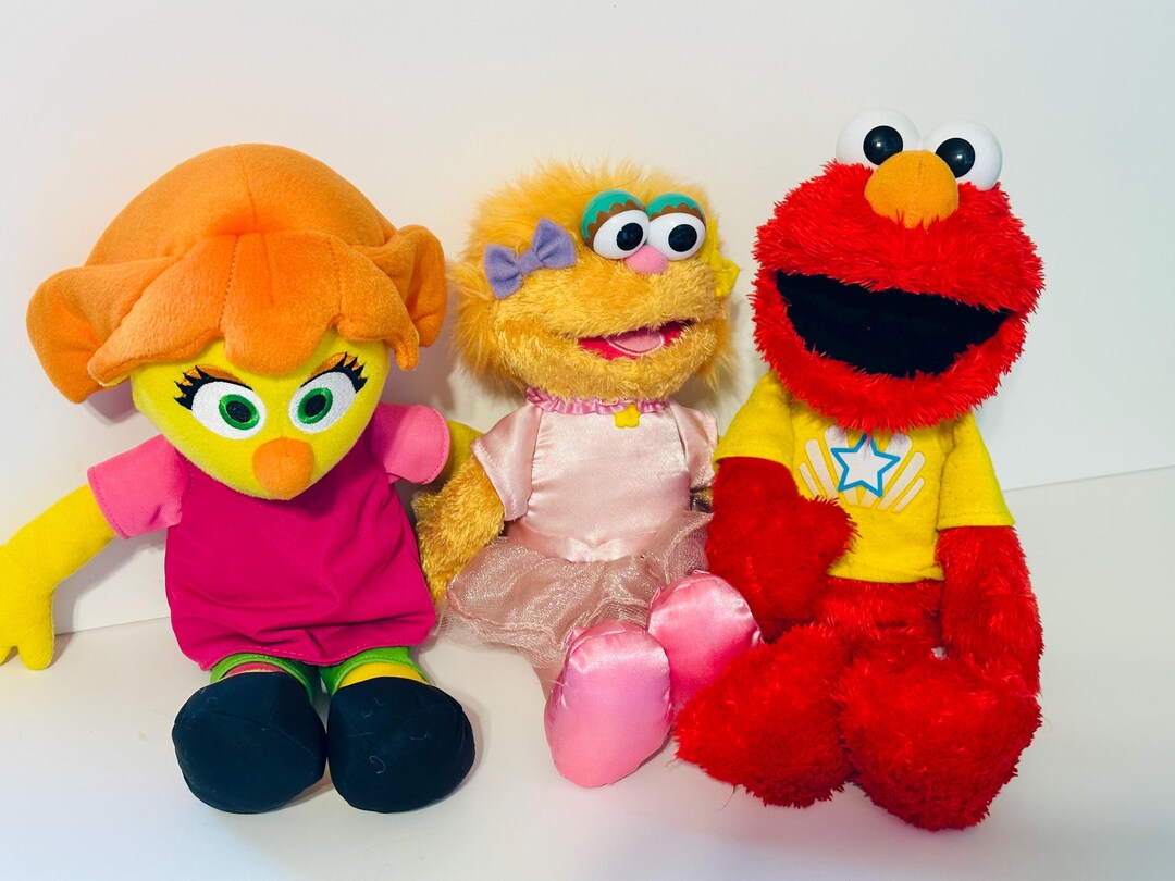 Sesame Street Plush Set Including Zoey, Elmo and Gund Sesame Street ...