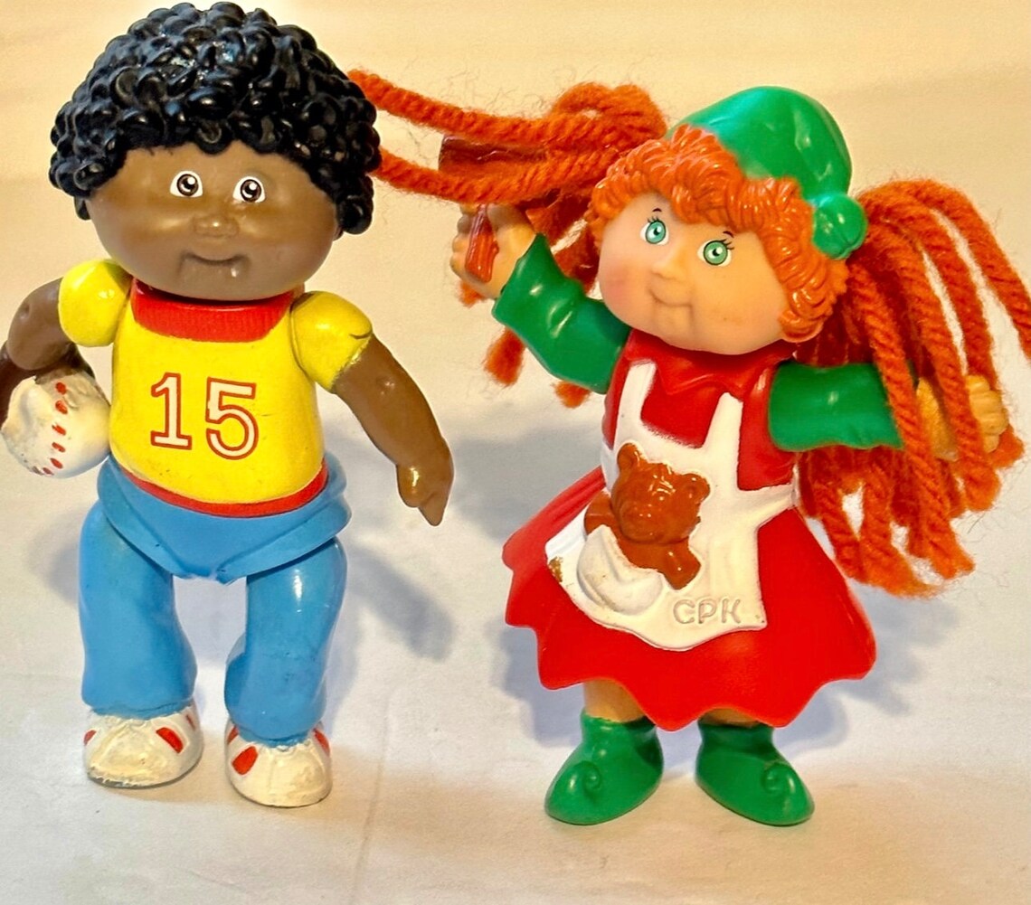 Cabbage Patch Figures Set of 2 Yarn Hair 1992 - Etsy