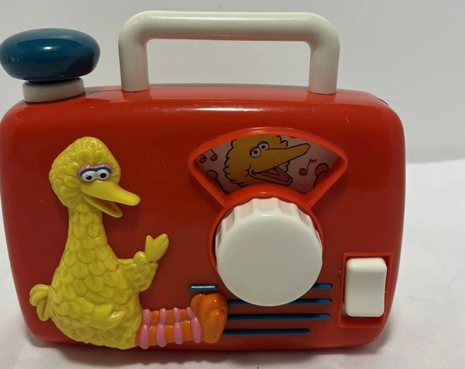 Sesame Street Wind up Musical Radio Big Bird Pop up Antenna 1990 Jim ...