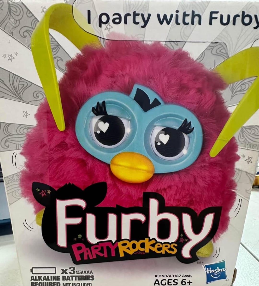 Furby Party Rockers Pink, Yellow and Teal Interactive Toy Hasbro Works ...