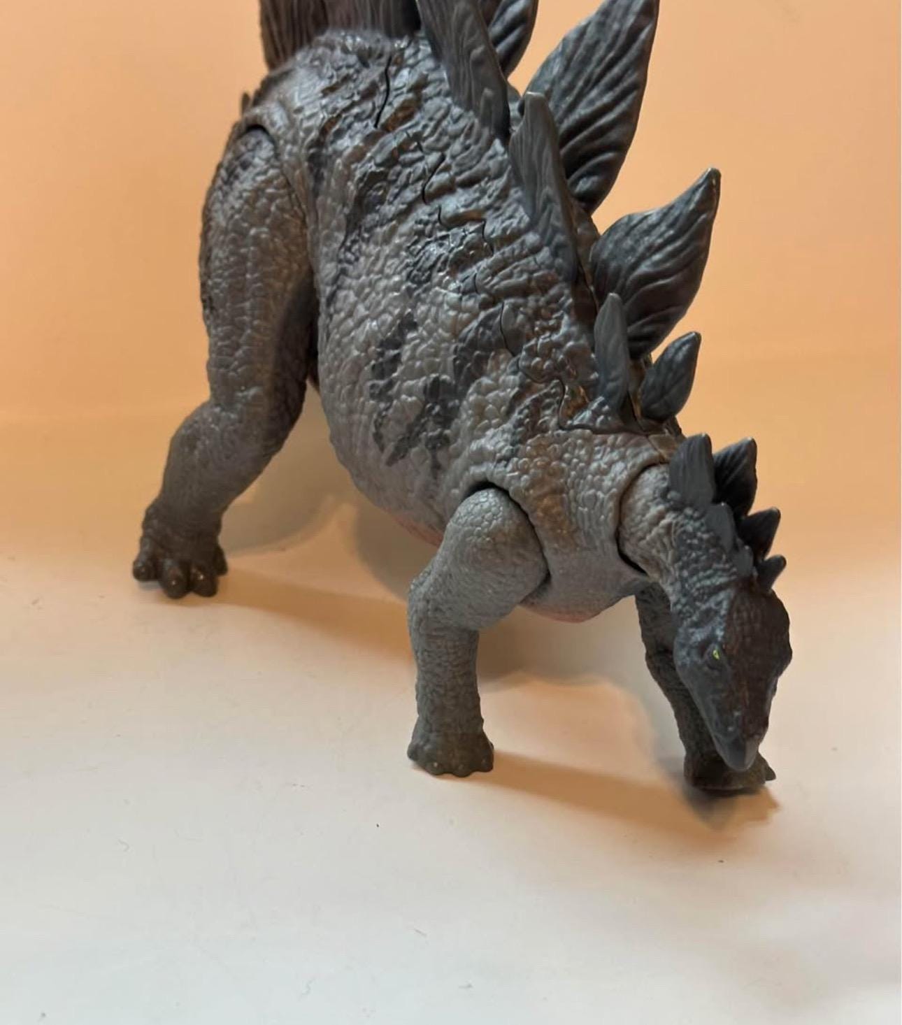 Jurassic Park World Action Attack STEGOSAURUS Mattel Figure Dinosaur 14 ...