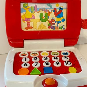 Vintage Sesame Street Elmos Learning Fun With 1 Double Sided Card ...