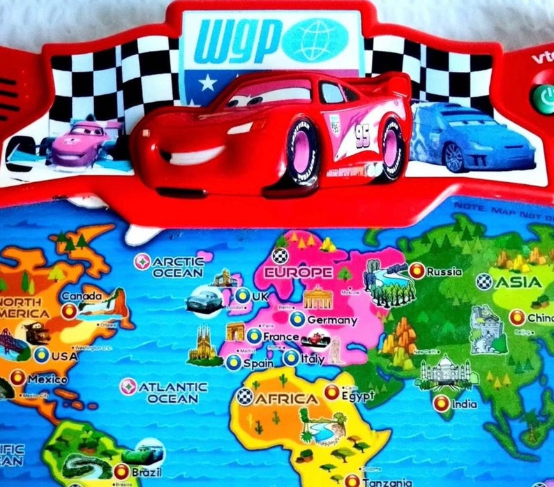 Vtech Cars WGP Lightning Mcqueen World Atlas Explorer - Etsy