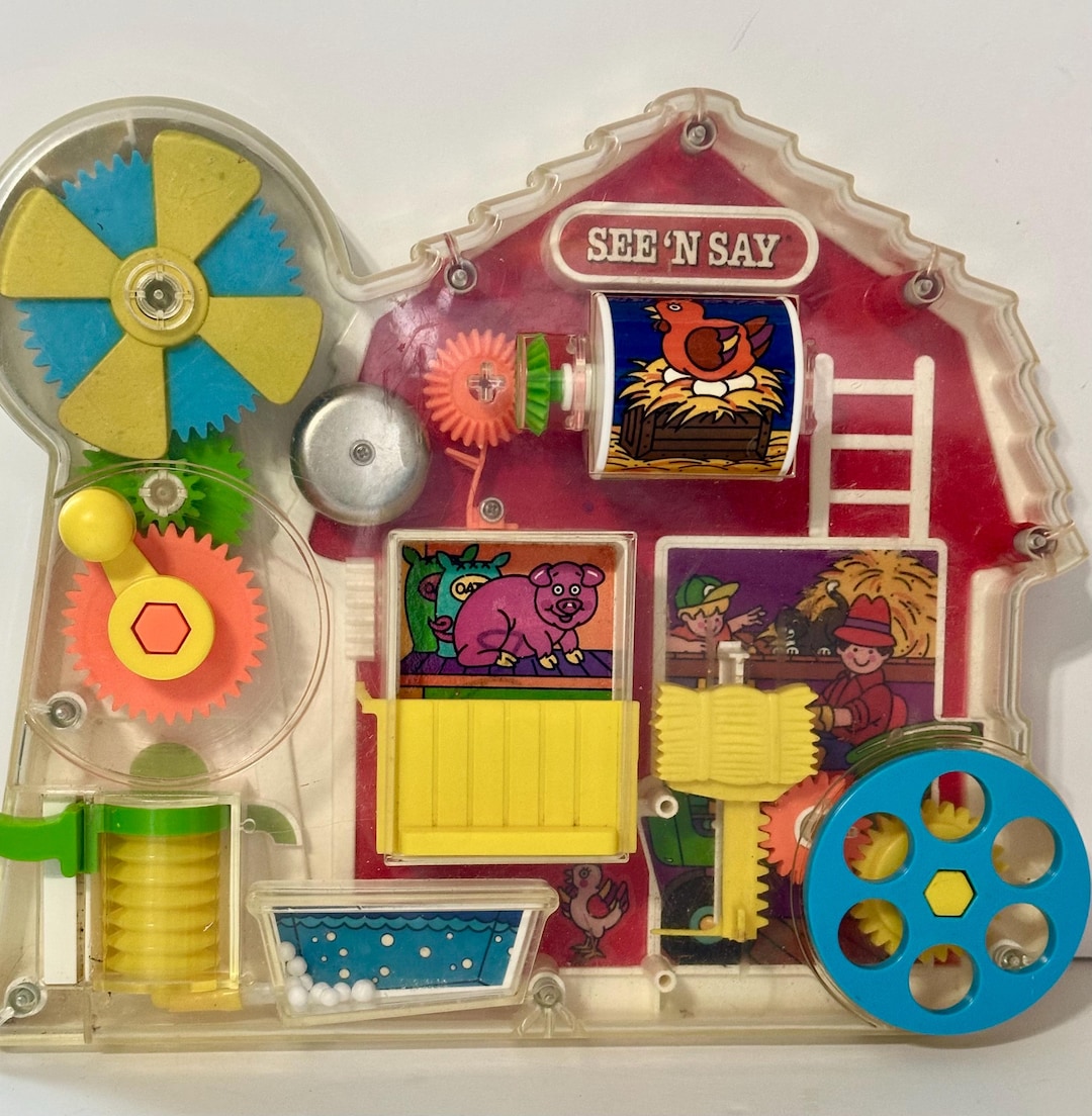 Vintage Mattel 1991 Action Barnyard See N Say Toddler Toy - Etsy