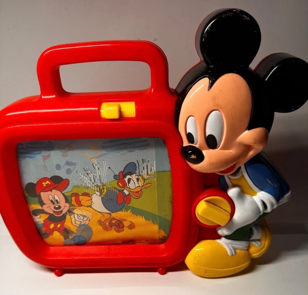 Vintage Mickey Mouse Wind-up Scrolling TV - Etsy