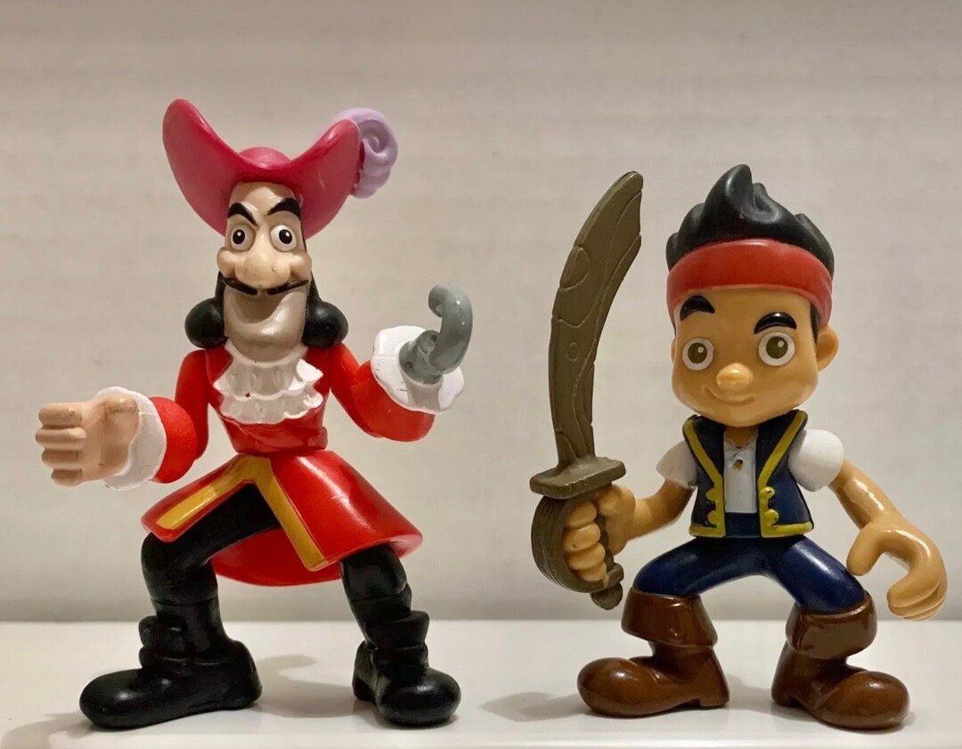 Disney Jake the Pirate & Capt Hook Figures - Etsy