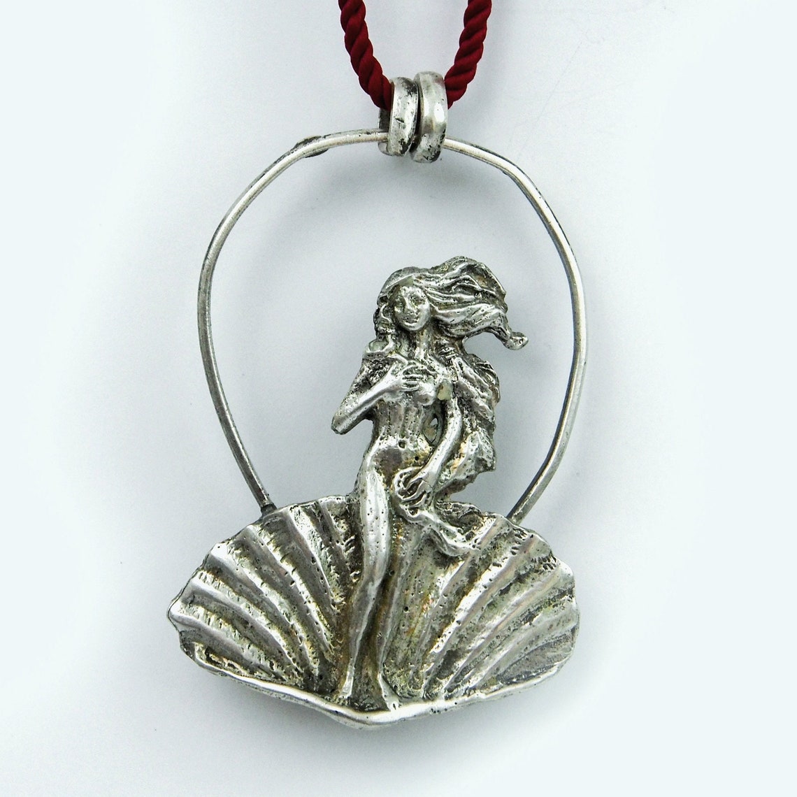 Silver Botticelli Venus With Large Shell and a Genuine Pearl - Etsy