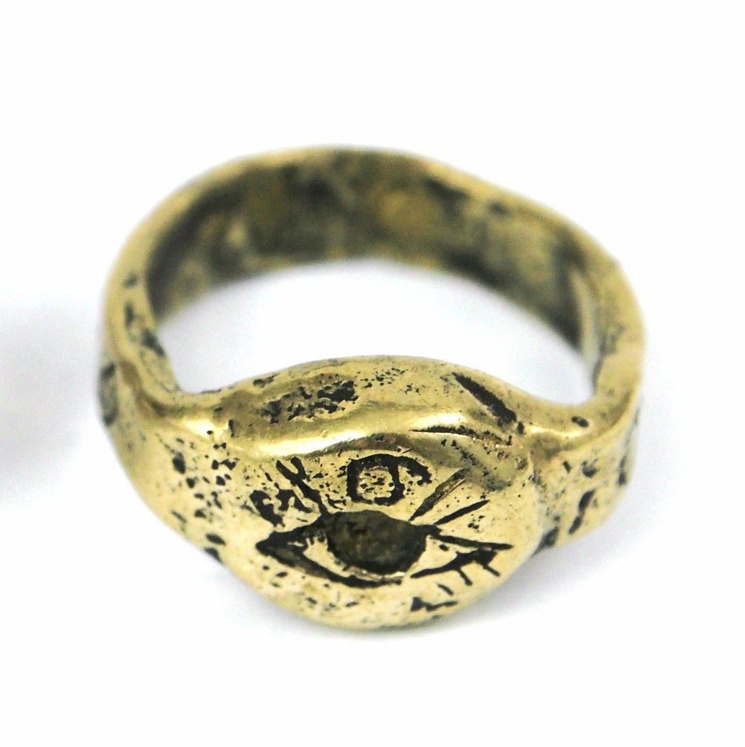 Evil Eye Ring With Symbols - Etsy