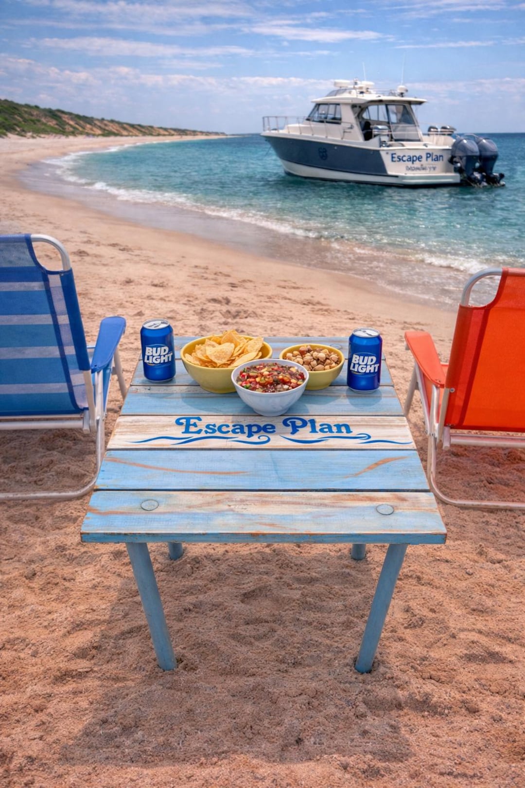 Custom Boat Table in a Bag – Personalized Portable Cedar Table ...