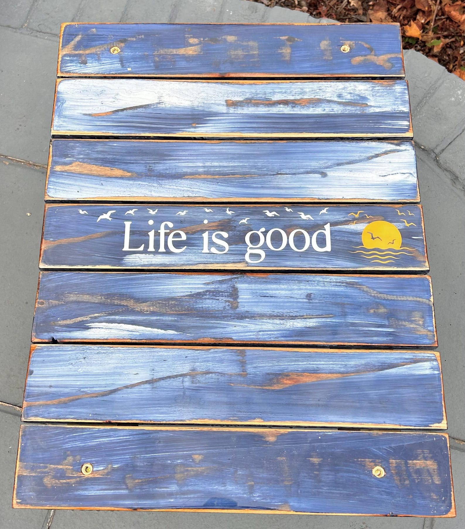 Life is Good/beach Life/roll Out Patio Beach Table in Bag/portable ...