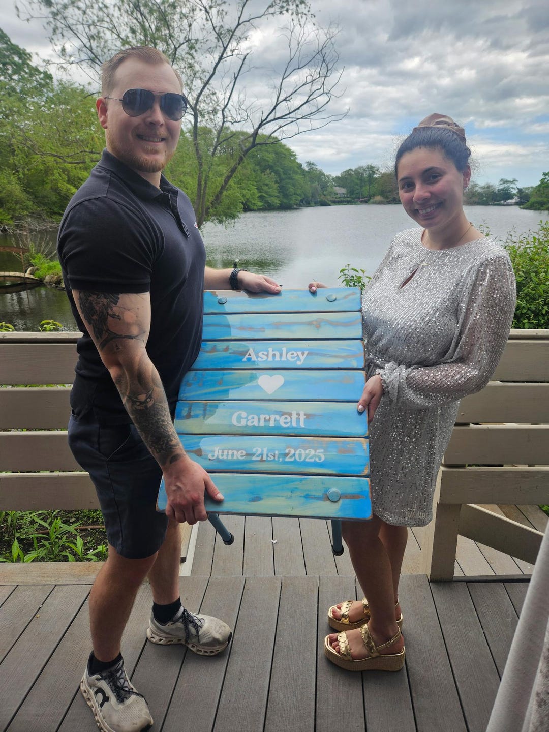 Personalized Roll up Beach Table, Distressed Turquoise Cedar, Wedding ...