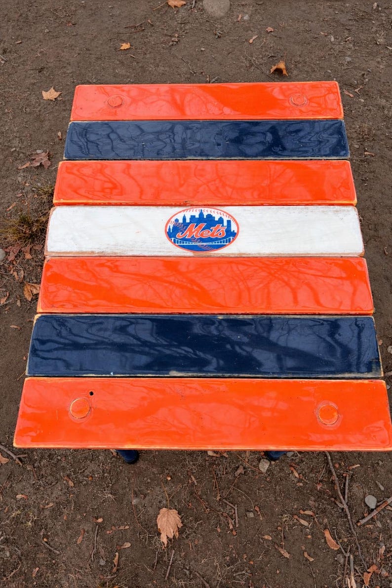 Mets Baseball Fan Gift|cedar Wooden Roll Out Table in a Bag|portable NY ...