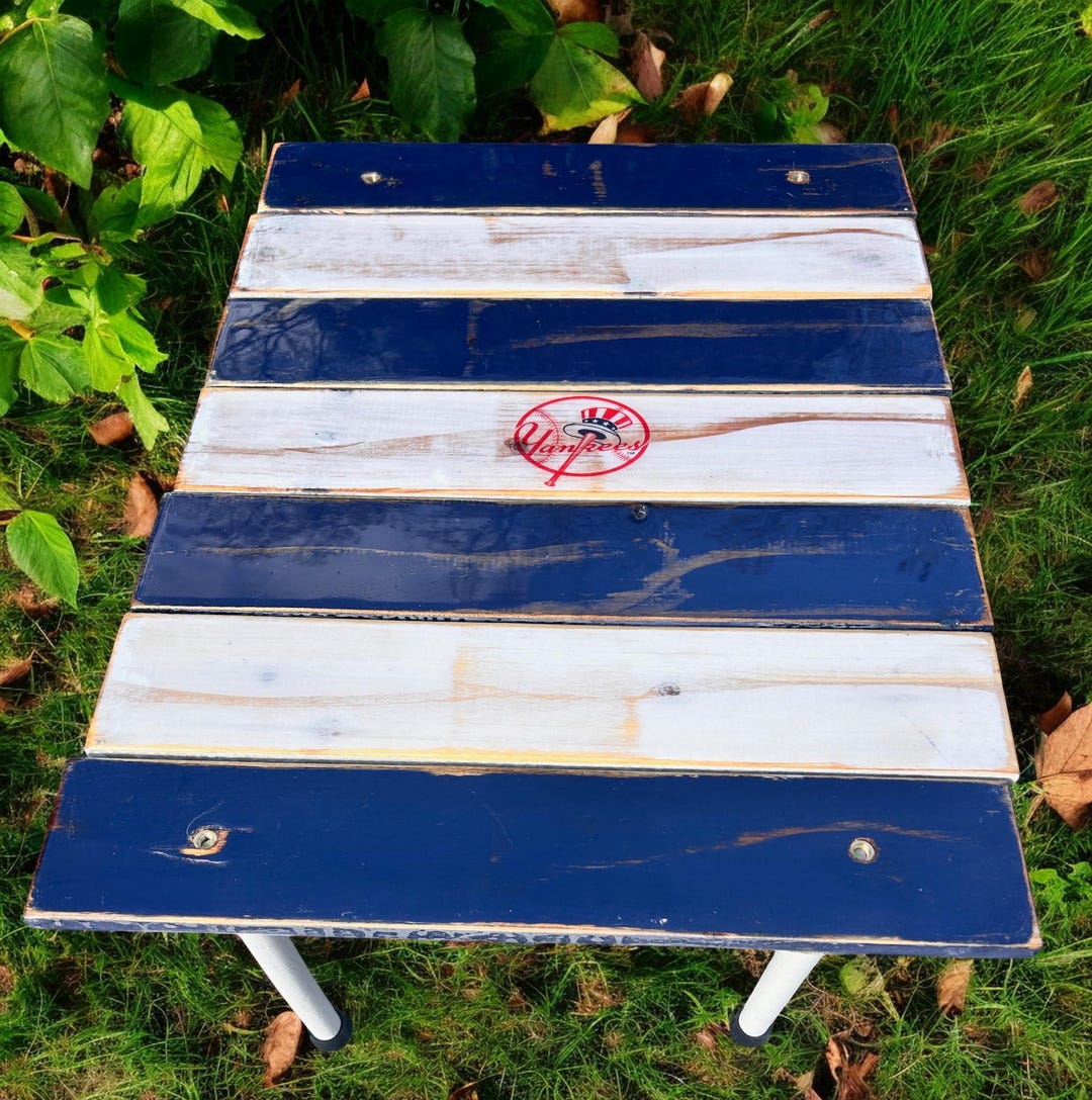 Yankees/roll Out Table in a Bag/gift for Yankees Baseball Fan/blue ...