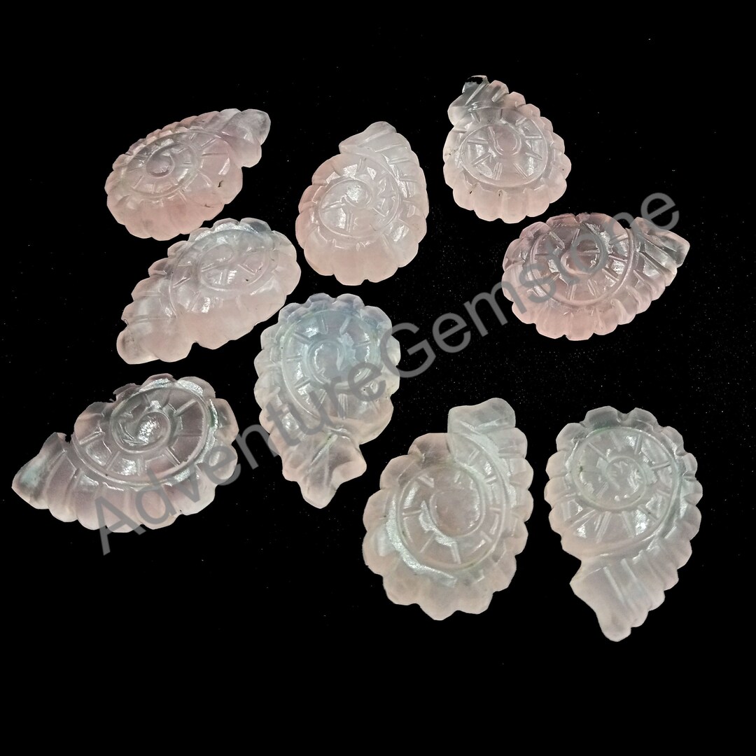 Natural Rose Quartz Carving Nautilus Shell Gemstone, 14x20mm Quartz ...