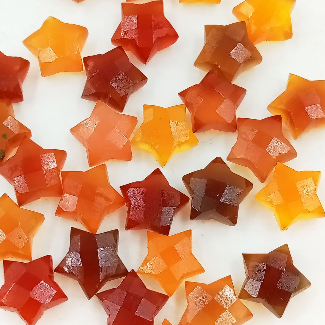 AAA Carnelian Star Shape Briolettes, Natural Carnelian Smooth Star ...