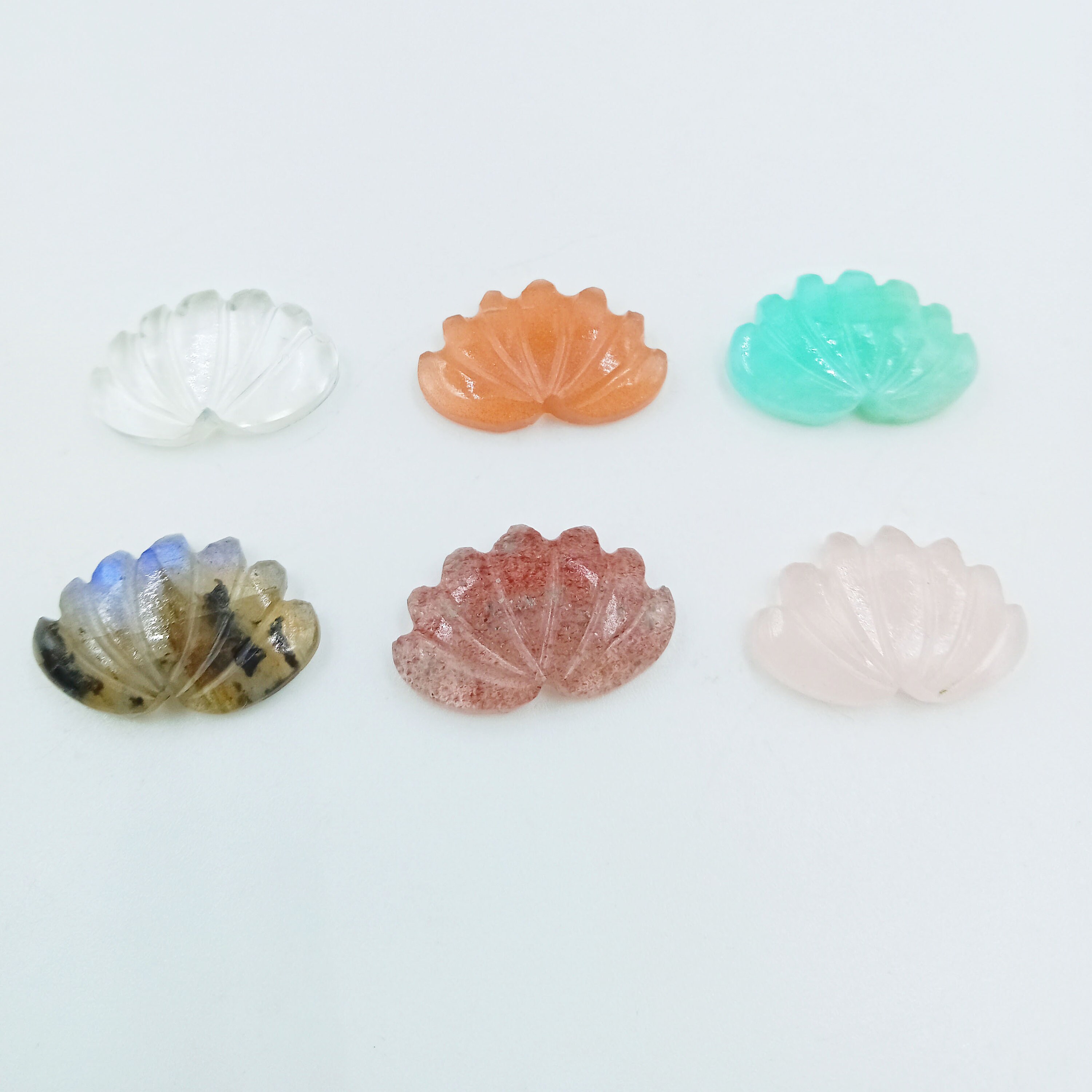 1 Piece Natural Multi Lotus Carved Gemstone Bead, 13x20mm Hand Carved ...