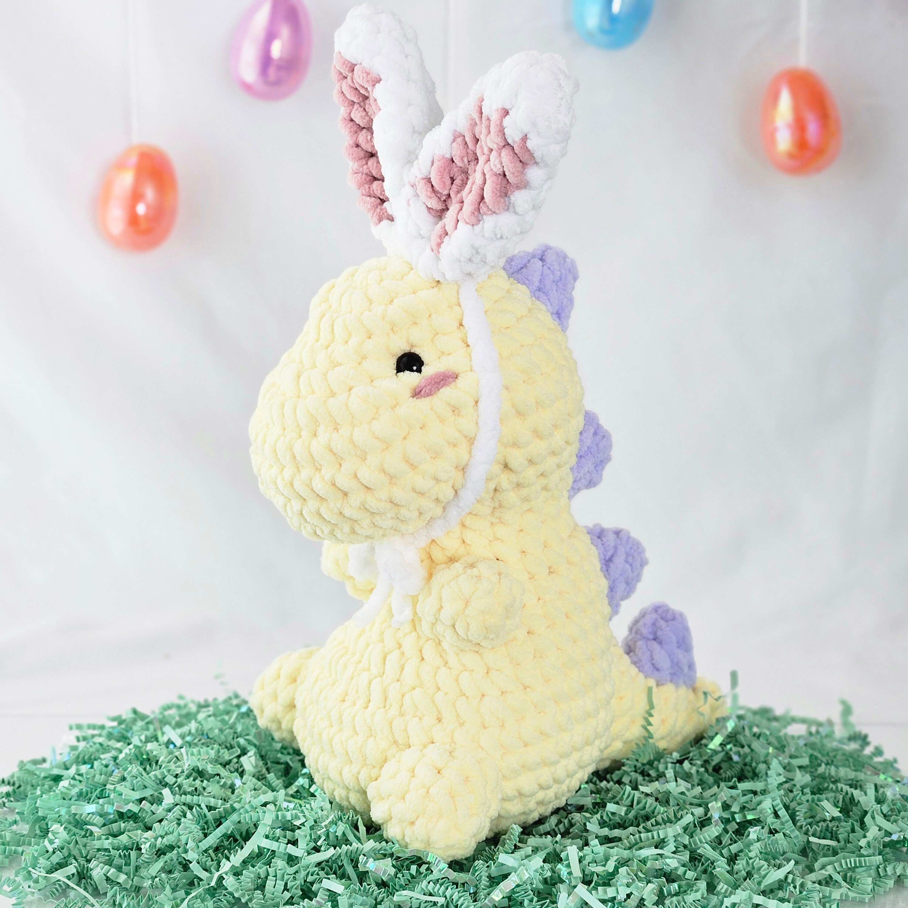 Yellow Easter T-rex Plushie Easter Dinosaur Plushie T-rex With Bunny ...