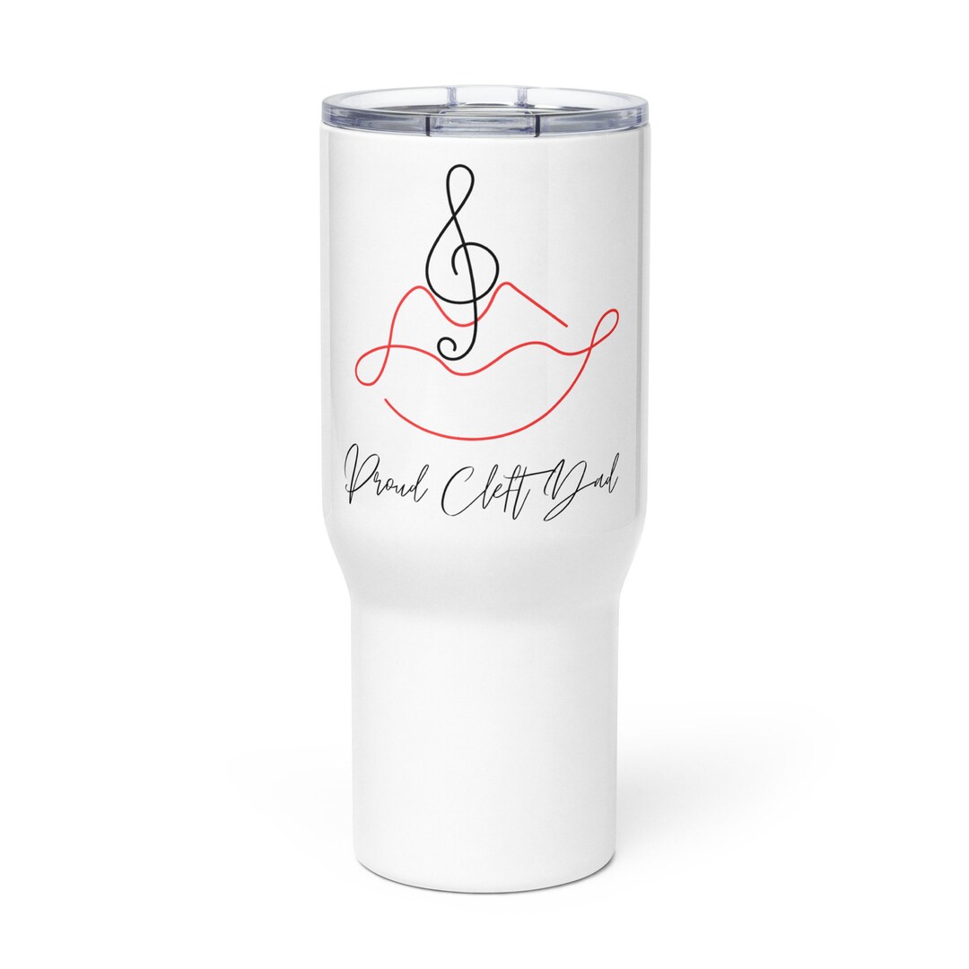 Proud Cleft Dad - White Travel Mug With Handle - Etsy