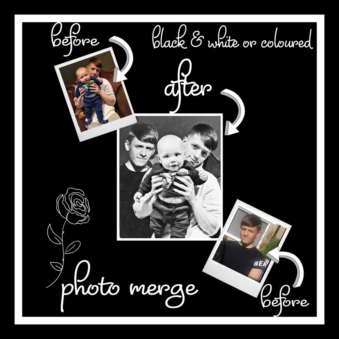 5 Person Photo Editing Merge Family Picture-single Photos Into 1 ...