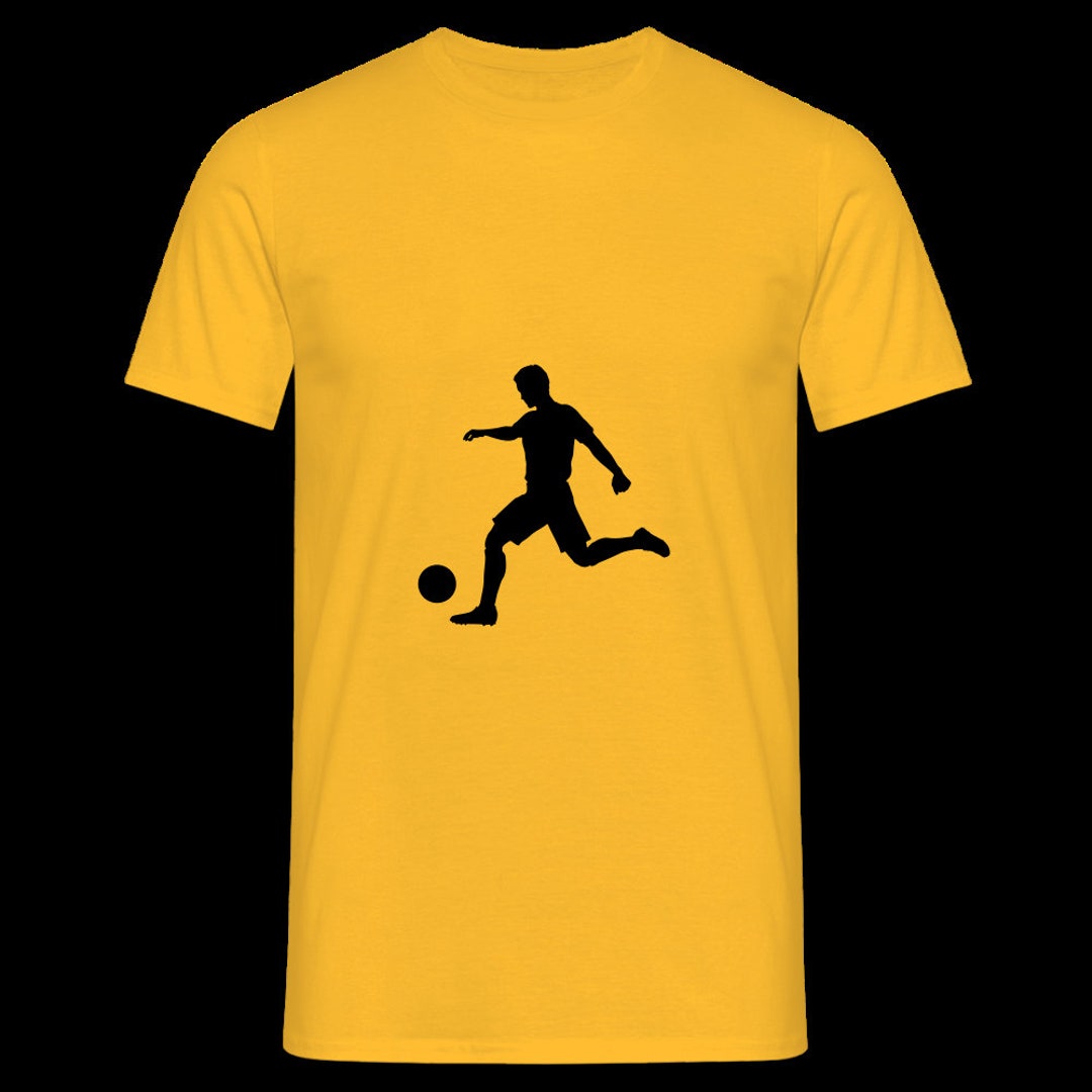 Silhouette Footballer T-shirt, Men's Classic Tee, Handmade Cotton T ...