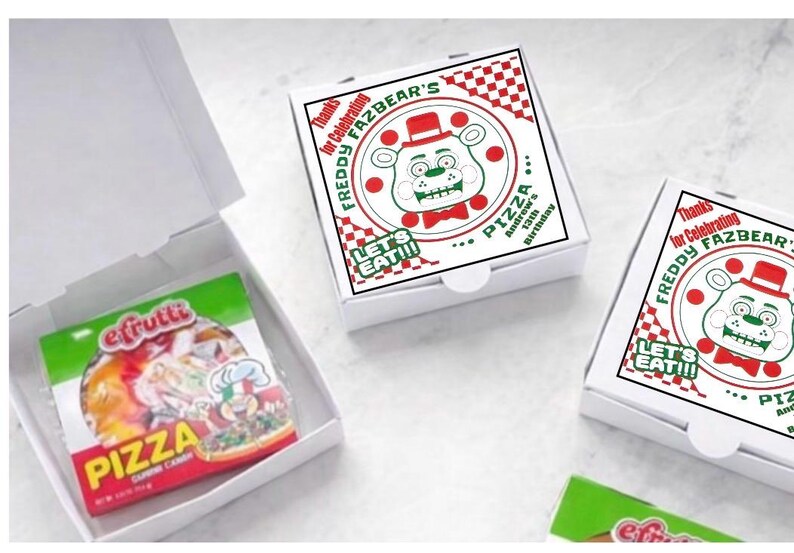 FNAF Pizza Party Favors | Gamer Birthday Treats | Classroom | Five ...