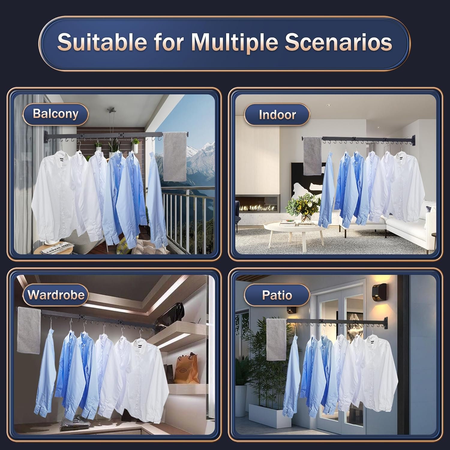 Clothes Drying Rack,laundry Drying Rack Wall Mount, Space Saver Clothes ...