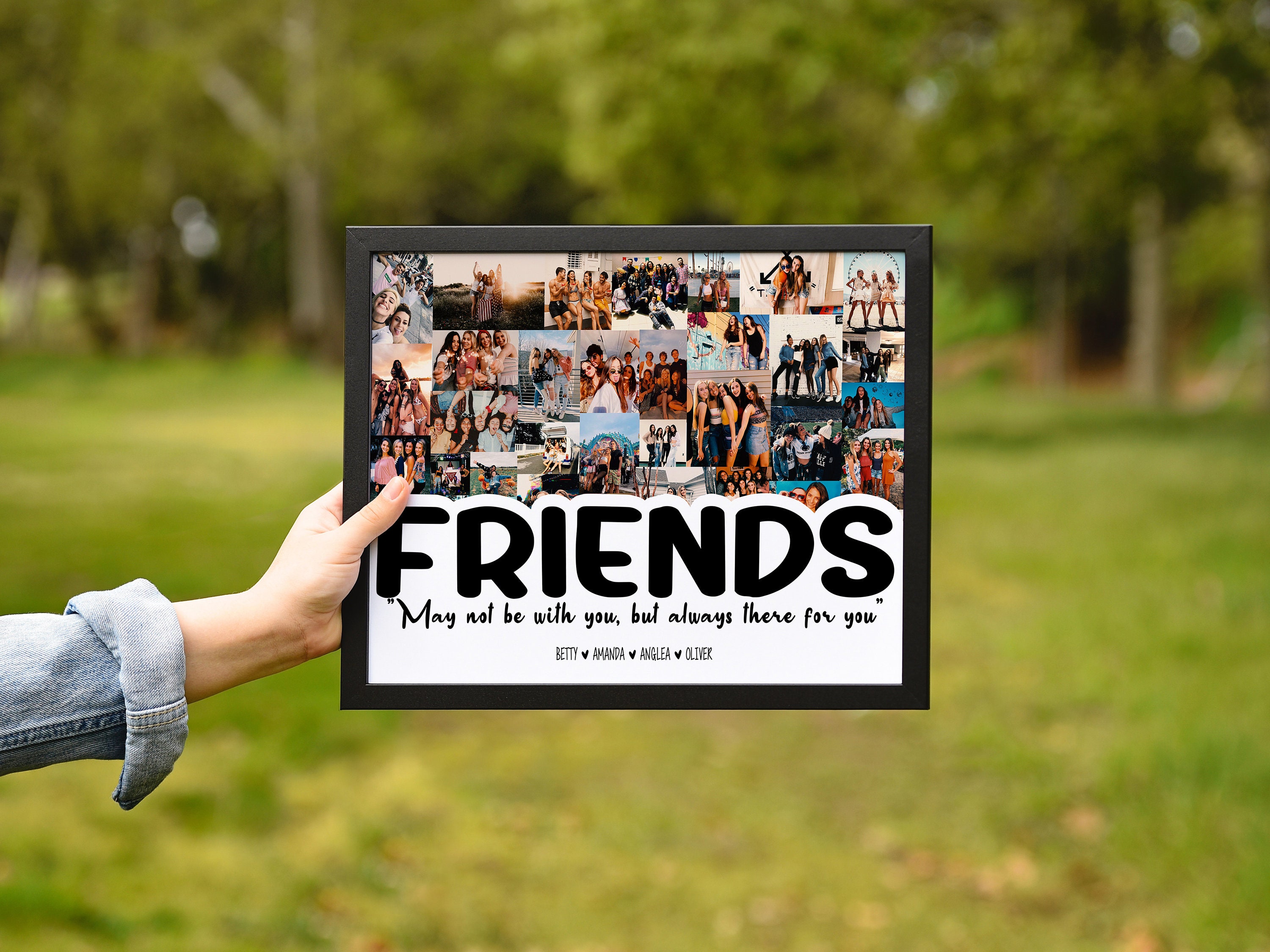 Best Friend Photo Collage, Personalized Bff Photo Collage, Best Friend ...