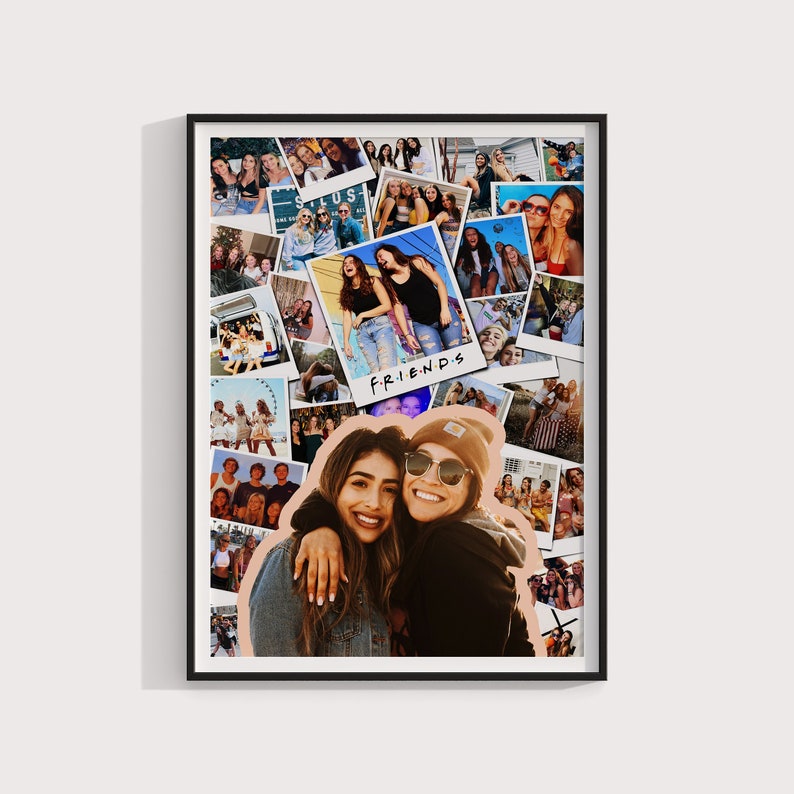 Personalized BFF Photo Collage, Best Friend Gift, Friendship's Day Gift ...
