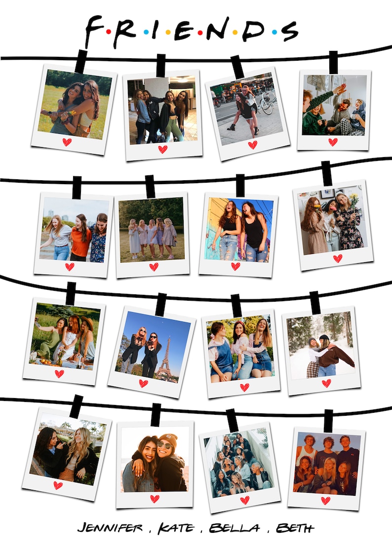 Best Friend Gifts, Best Friends Photo Collage, Personalized Best Friend ...