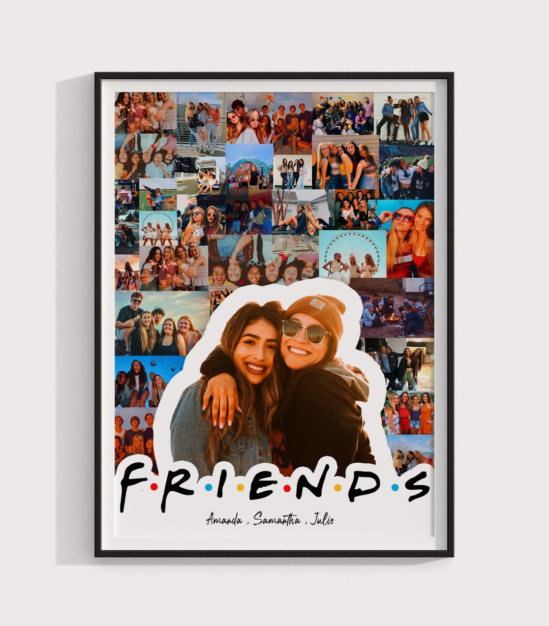 Best Friend Photo Collage, Personalized Bff Photo Collage, Best Friend ...