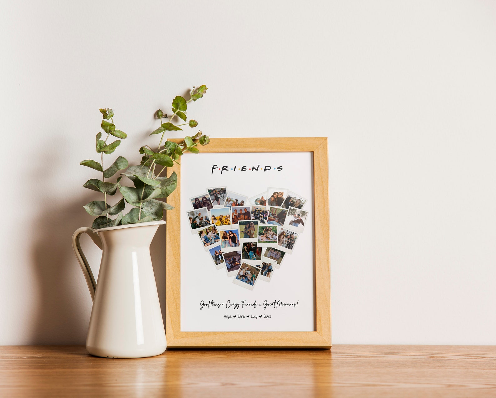 Best Friend Gifts, Best Friends Photo Collage, Personalized Best Friend ...