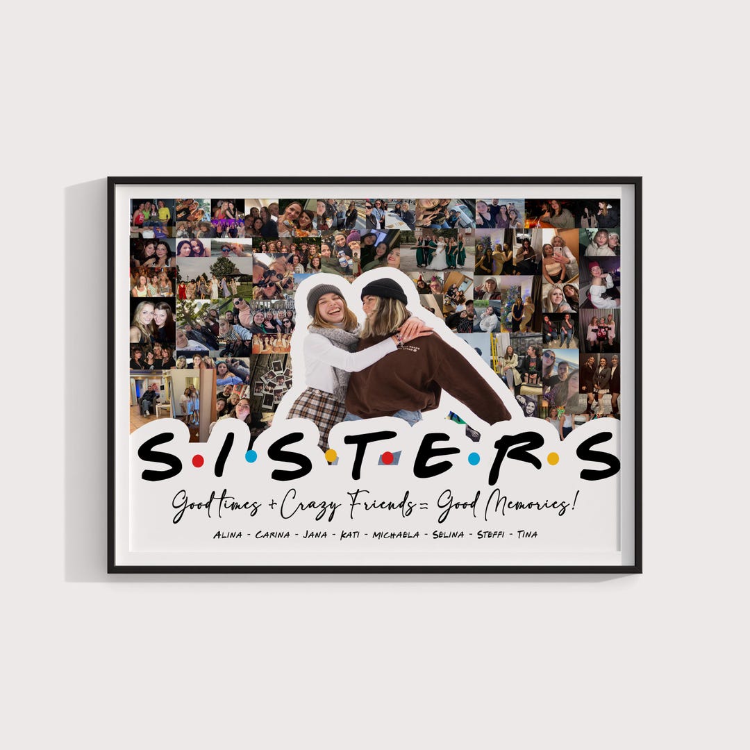 Personalised Sister Print Custom Gift for Sister Birthday Gift for Her ...