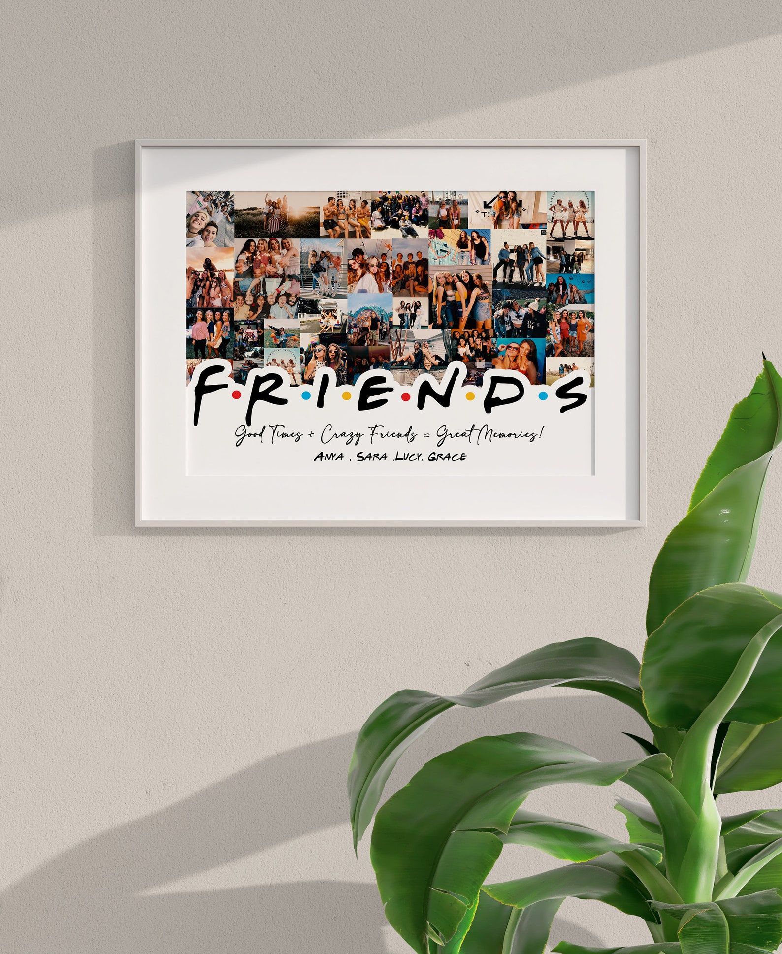 Best Friend Photo Collage, Personalized Gift for Bff, Best Friend Photo ...