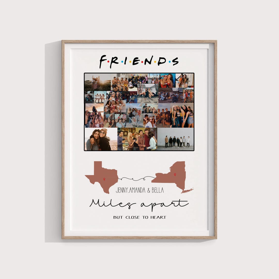 Best Friend Photo Collage Print | Personalized BFF Photo Collage | Best ...