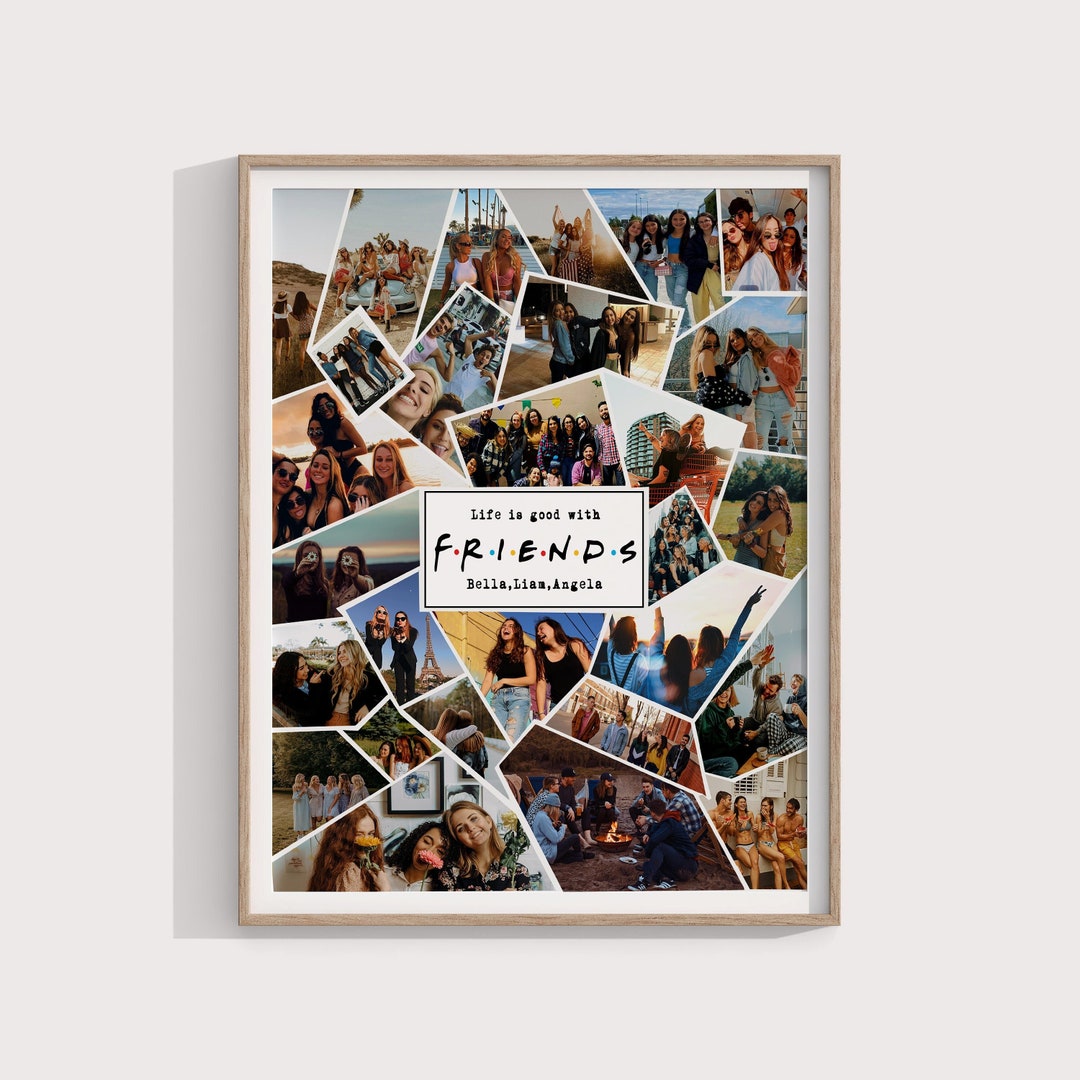 Best Friends Photo Collage, Best Friend Gift, Best Fiends Forever Gift ...