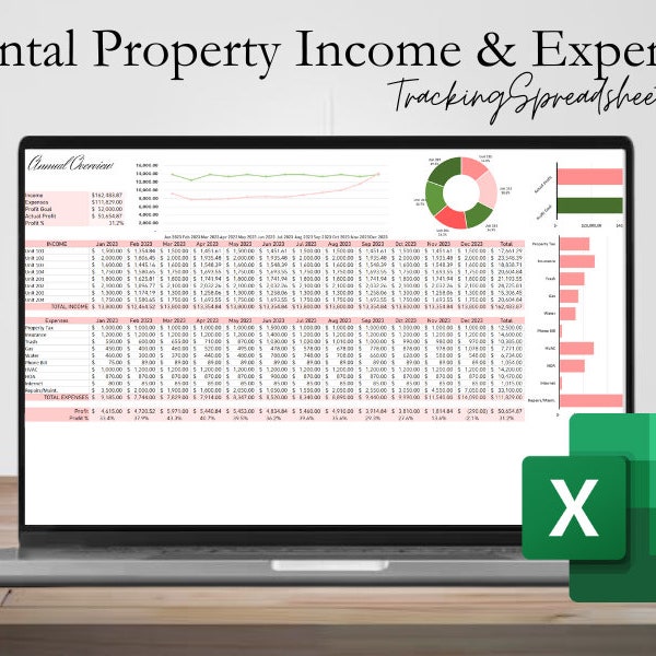 Short Term Rental Expense Excel - Etsy