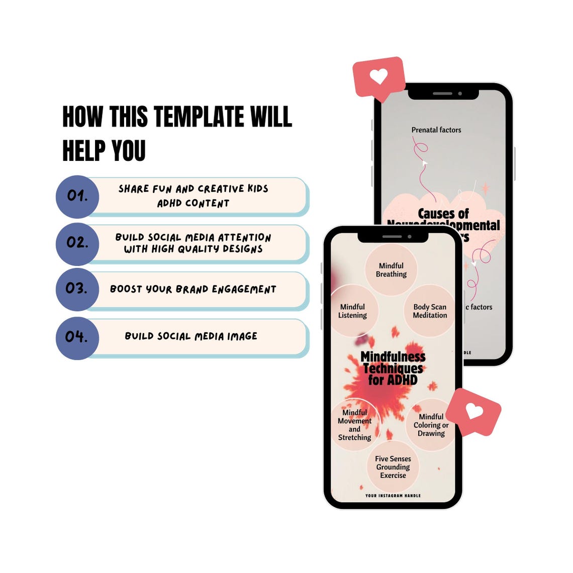 35 ADHD Parenting Instagram Reels: Canva Templates (digital Download ...