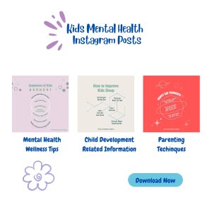 150 Kids Mental Health Instagram Templates: Child Development IG Post ...