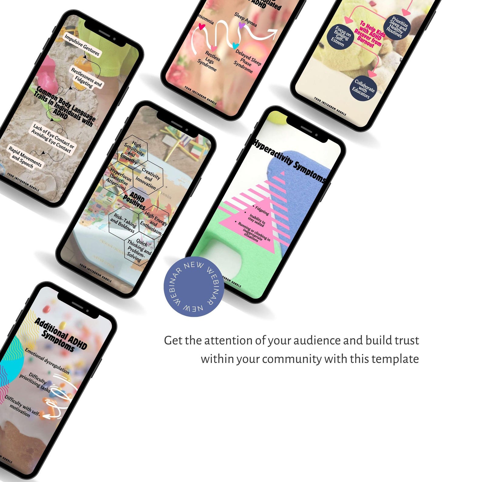 35 ADHD Parenting Instagram Reels: Canva Templates (digital Download ...