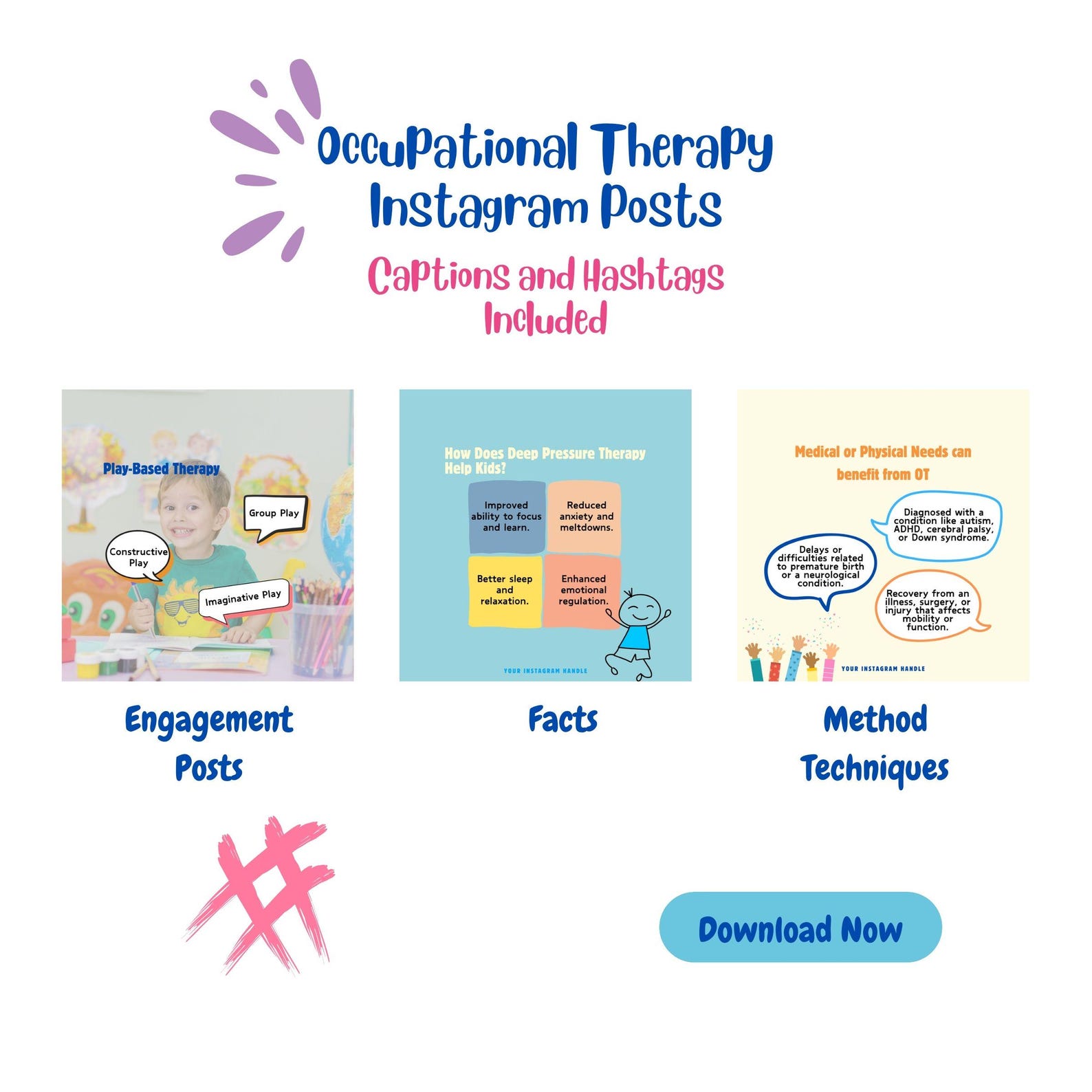 Occupational Therapy Instagram Templates: Child Development Posts - Etsy