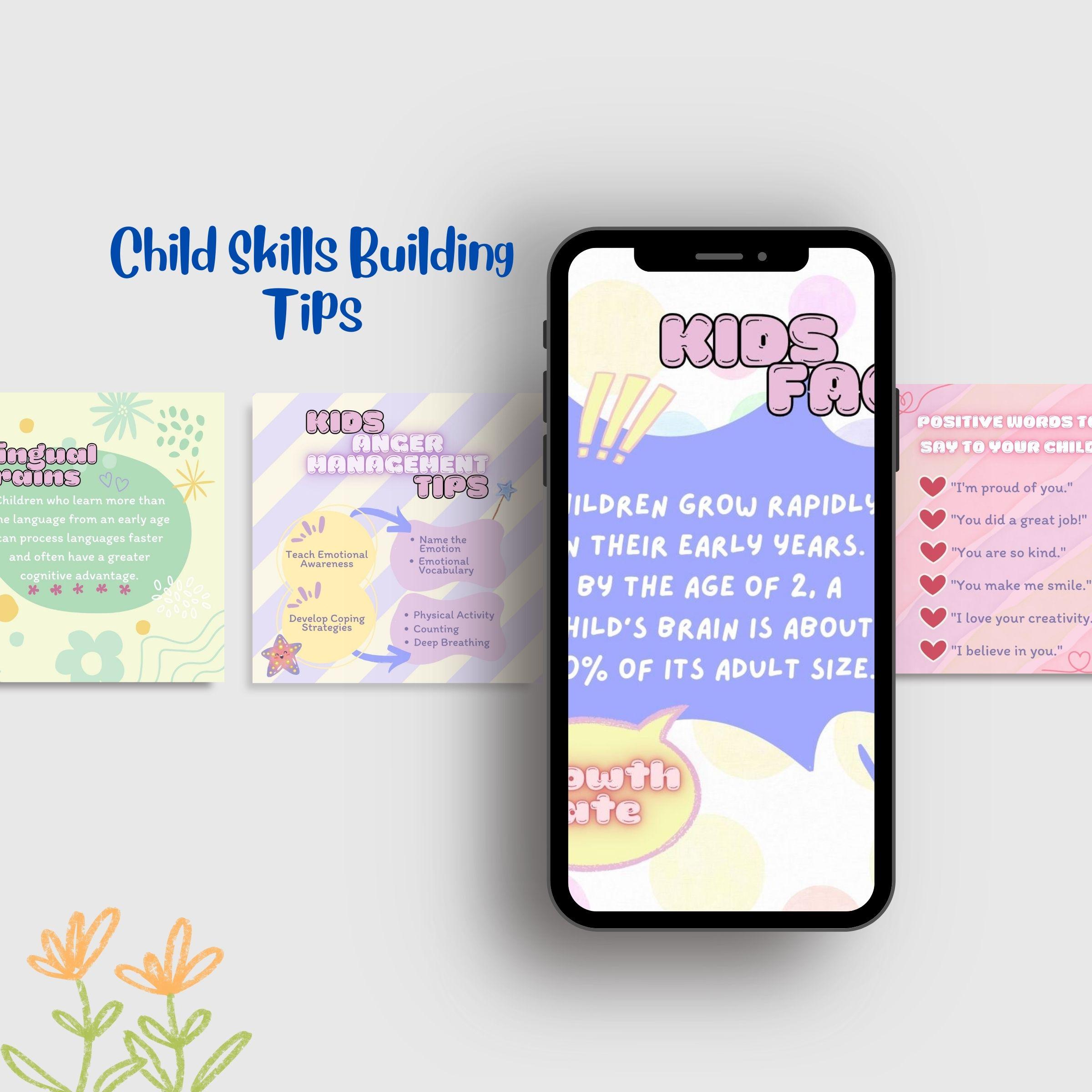 Early Learning Instagram Posts: Child Development Tips (50 Canva ...