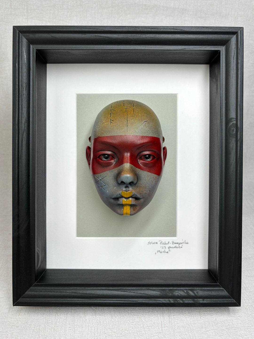 AVA With Runes Mask, Multicolored Mask, Resin Mask, Wall Decor, Wall ...